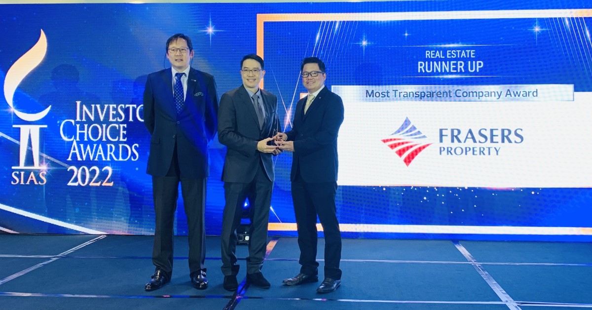 Frasers Property Limited Receives Most Transparent Company Award ...
